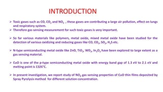 CuO for NO2 gas sensor | PPTX