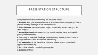 CUP639 major projects presenting your research (AE1) | PPTX