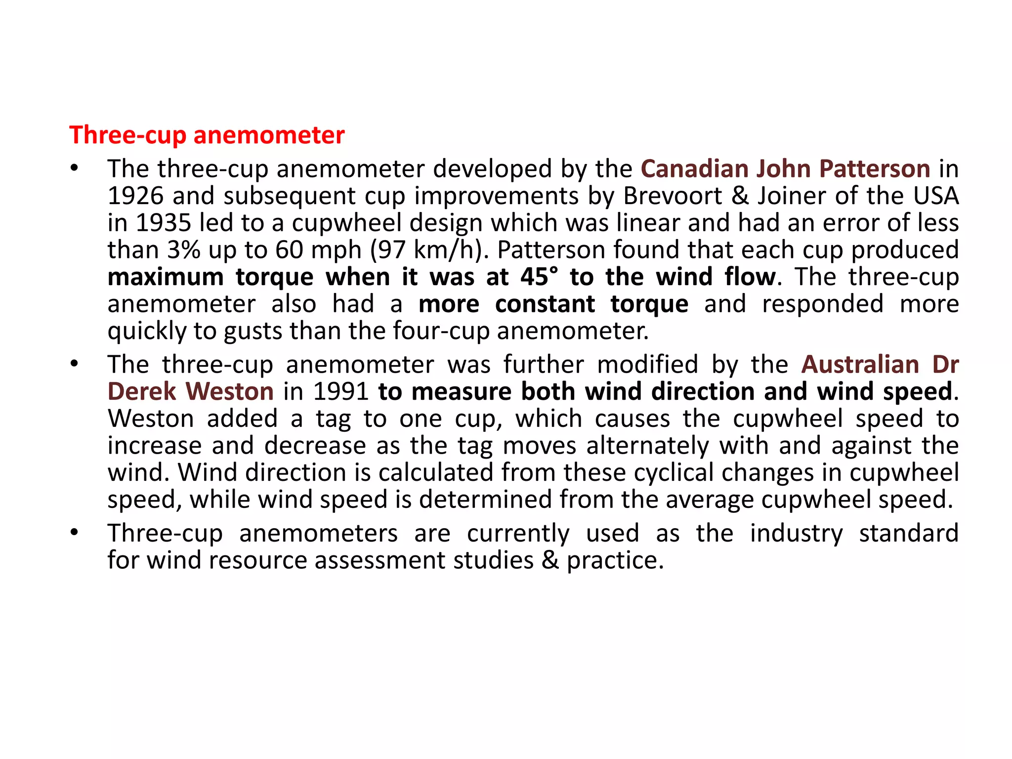 Cup anemometer | PPTX
