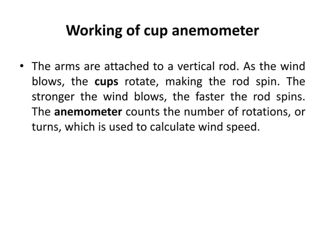 Cup anemometer | PPTX | Physics | Science