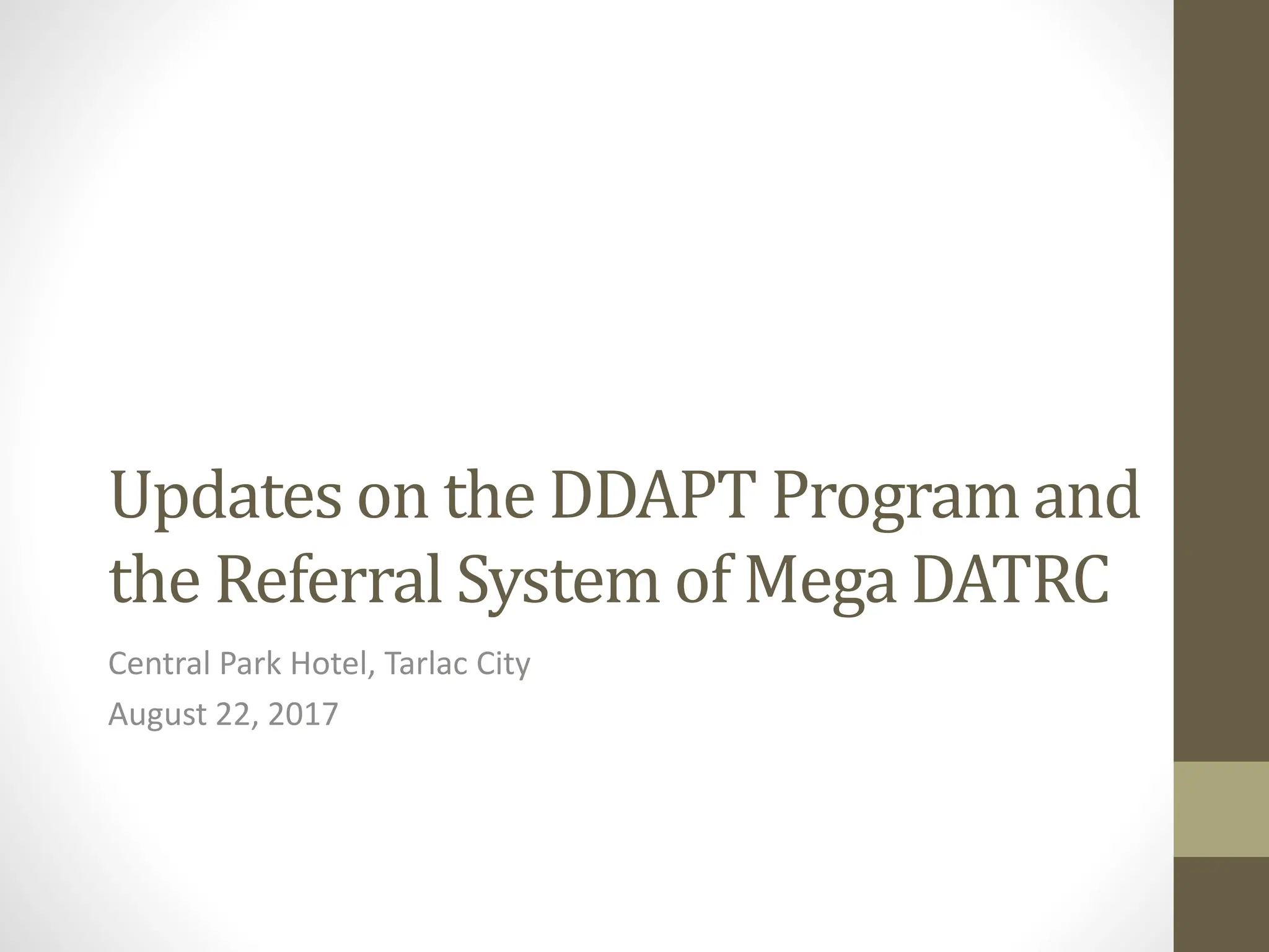 C UPDATES on the Referral System of Mega DATRC.pptx