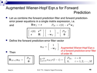 linear-prediction techniques for communication | PPT