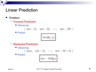 linear-prediction techniques for communication | PPT