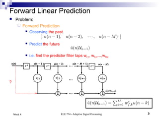 linear-prediction techniques for communication | PPT