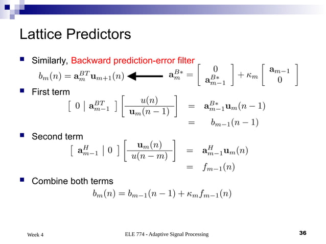 linear-prediction techniques for communication | PPT