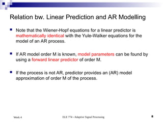 linear-prediction techniques for communication | PPT