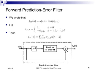 linear-prediction techniques for communication | PPT