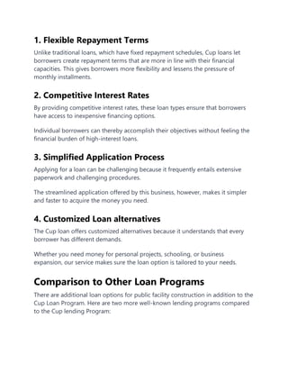 Cup Loan Program (PDF).pdf | Personal Loans | Personal Debt