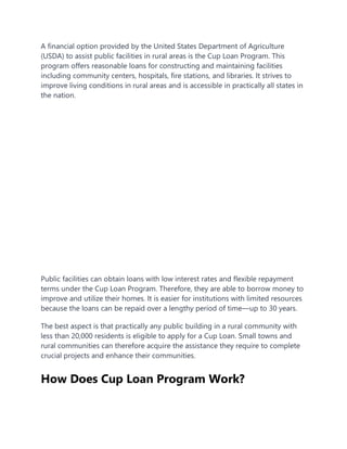 Cup Loan Program (PDF).pdf | Personal Loans | Personal Debt