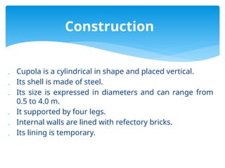 cupola furnace, cupola furnace melting in industry | PPTX