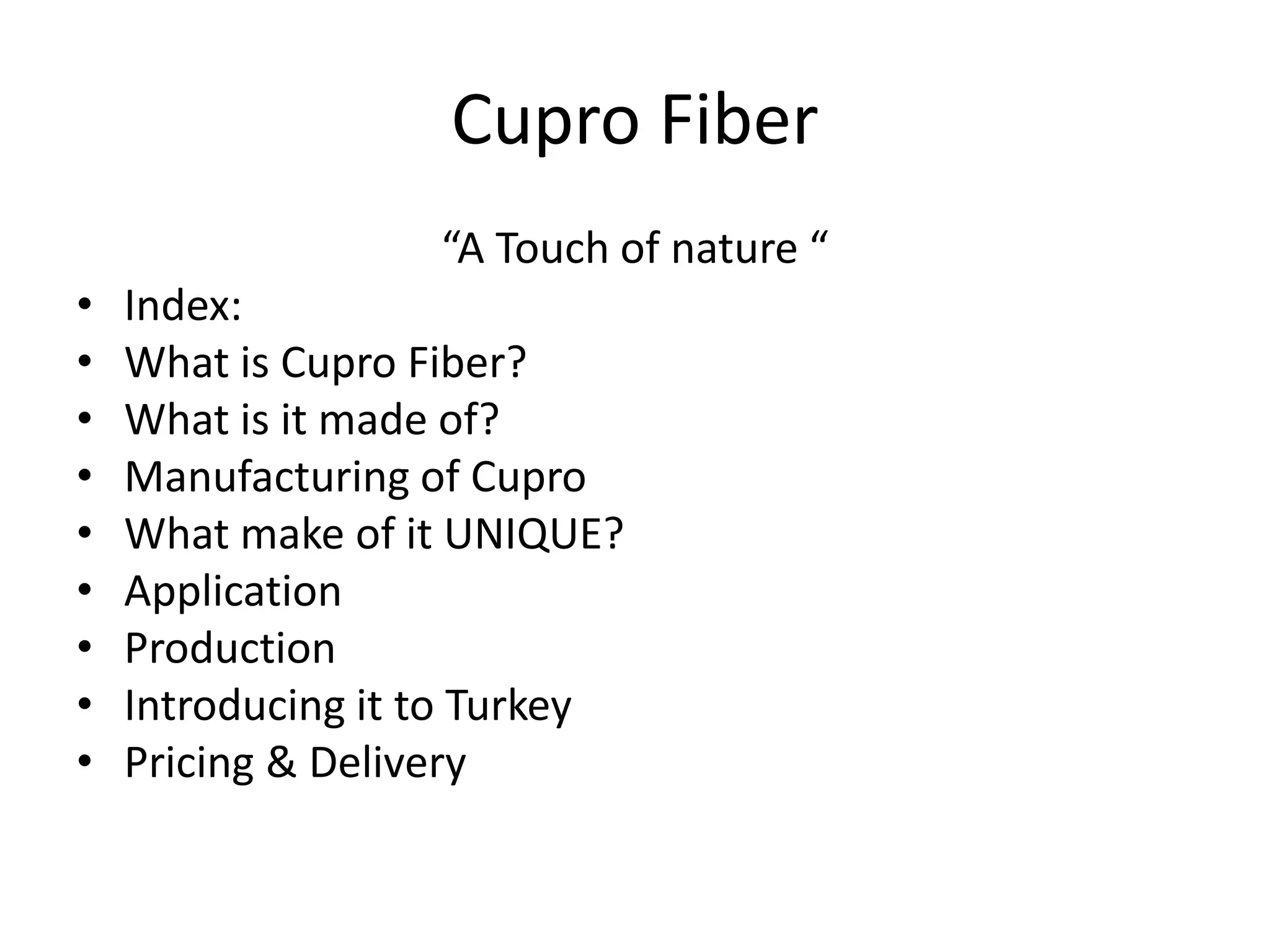 Cupro fiber | PPTX