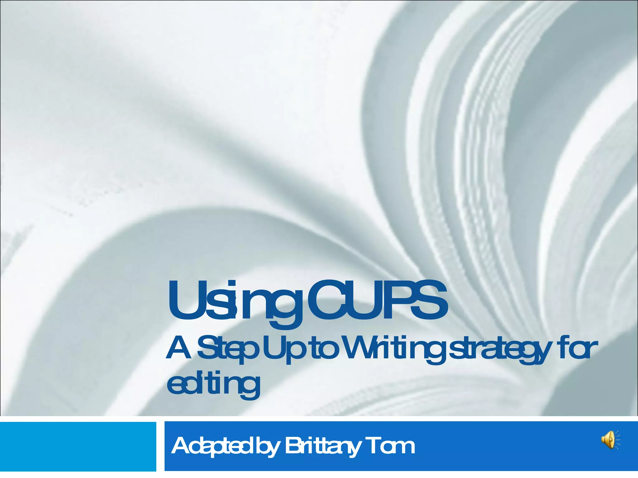 Cups Talking Ppt | PPT