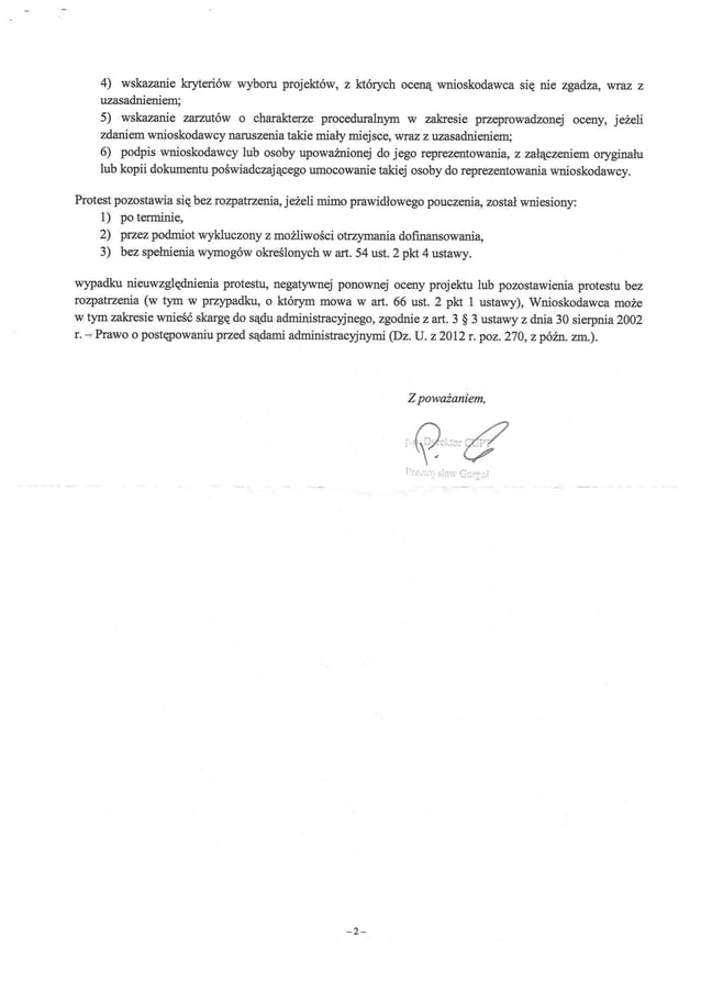 Cupt pismo z 8 listopad do miasta | PDF