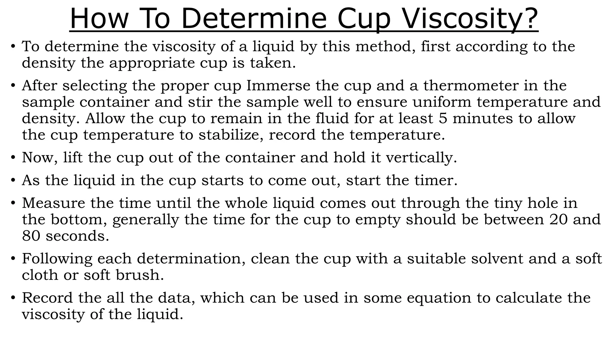 Measurement Of Cup Viscosity | PPT