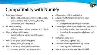 CuPy v4 and v5 roadmap | PDF