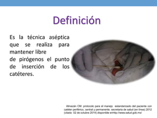 Curacion cateter picc neonato | PPTX