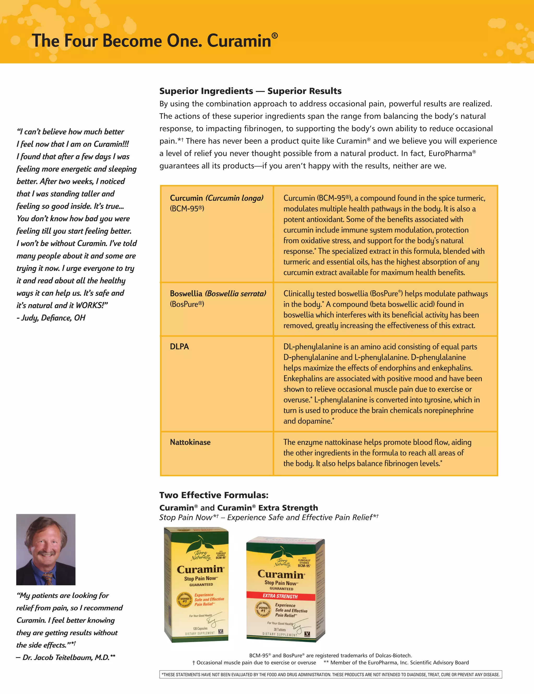 Curamin - Safe and Effective Pain Relief | PDF