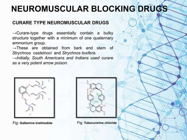 Curare alkaloids.pptx | Pharmaceutical Drugs | Medical Health