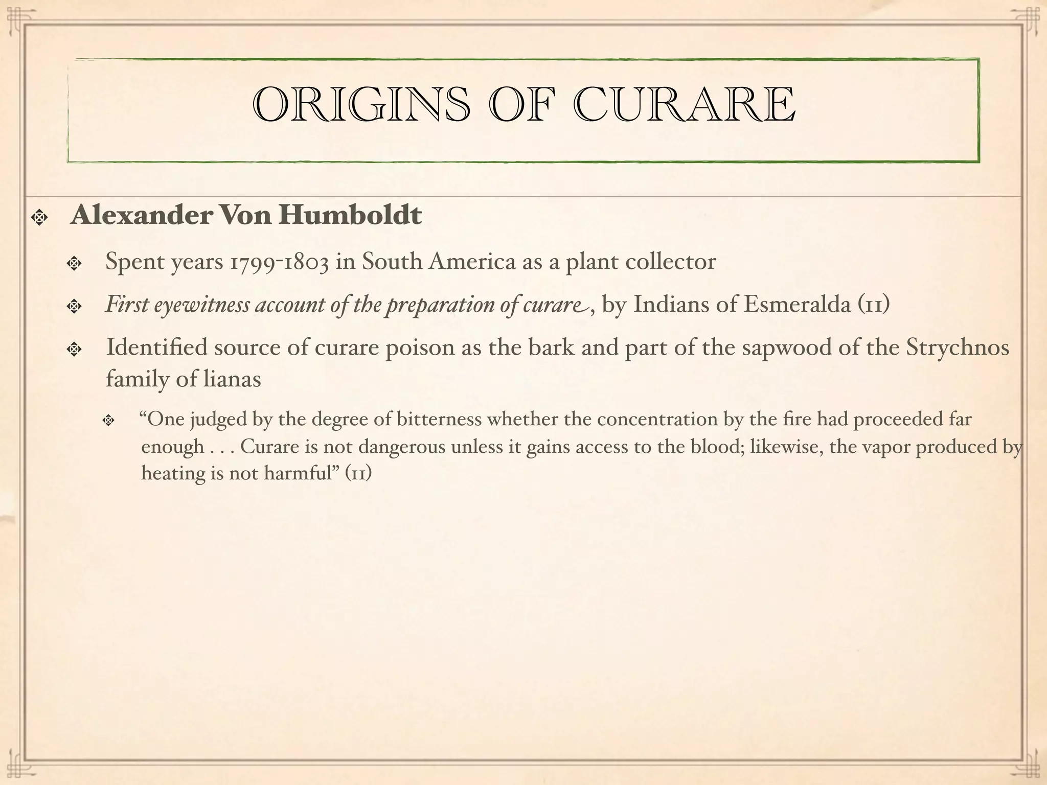 Curare Presentation | KEY