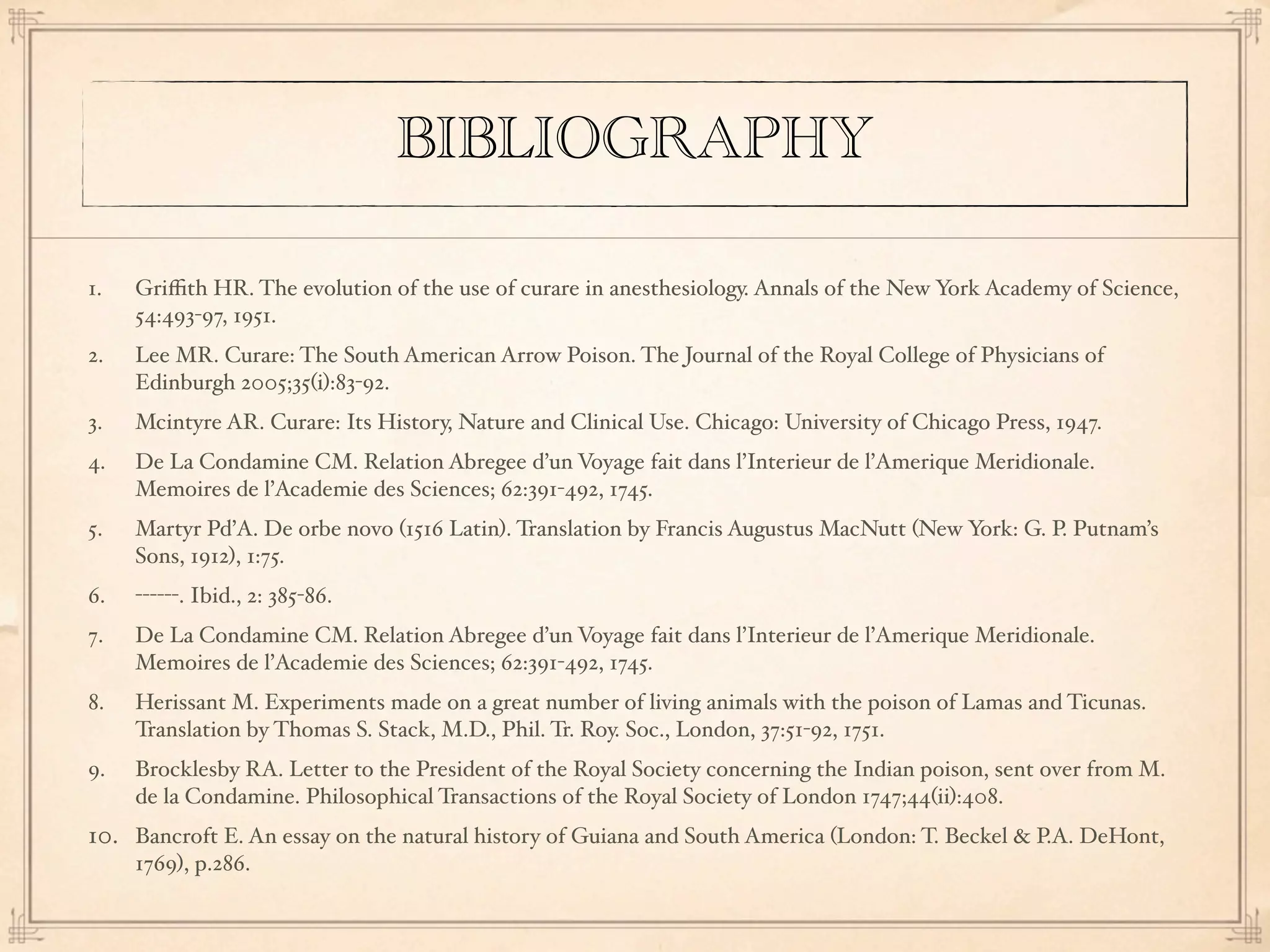 Curare Presentation | KEY