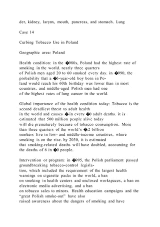Curbing TobaCCo use in Poland Only two major causes of | DOCX