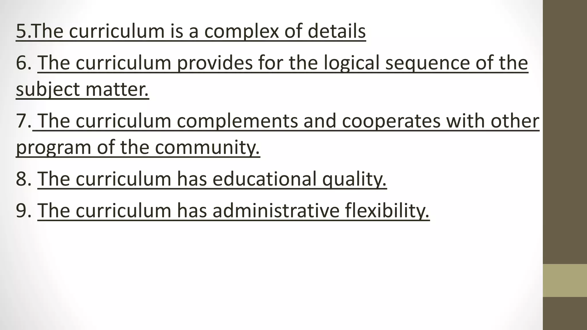 Characteristics of a Good Curriculum | PPTX