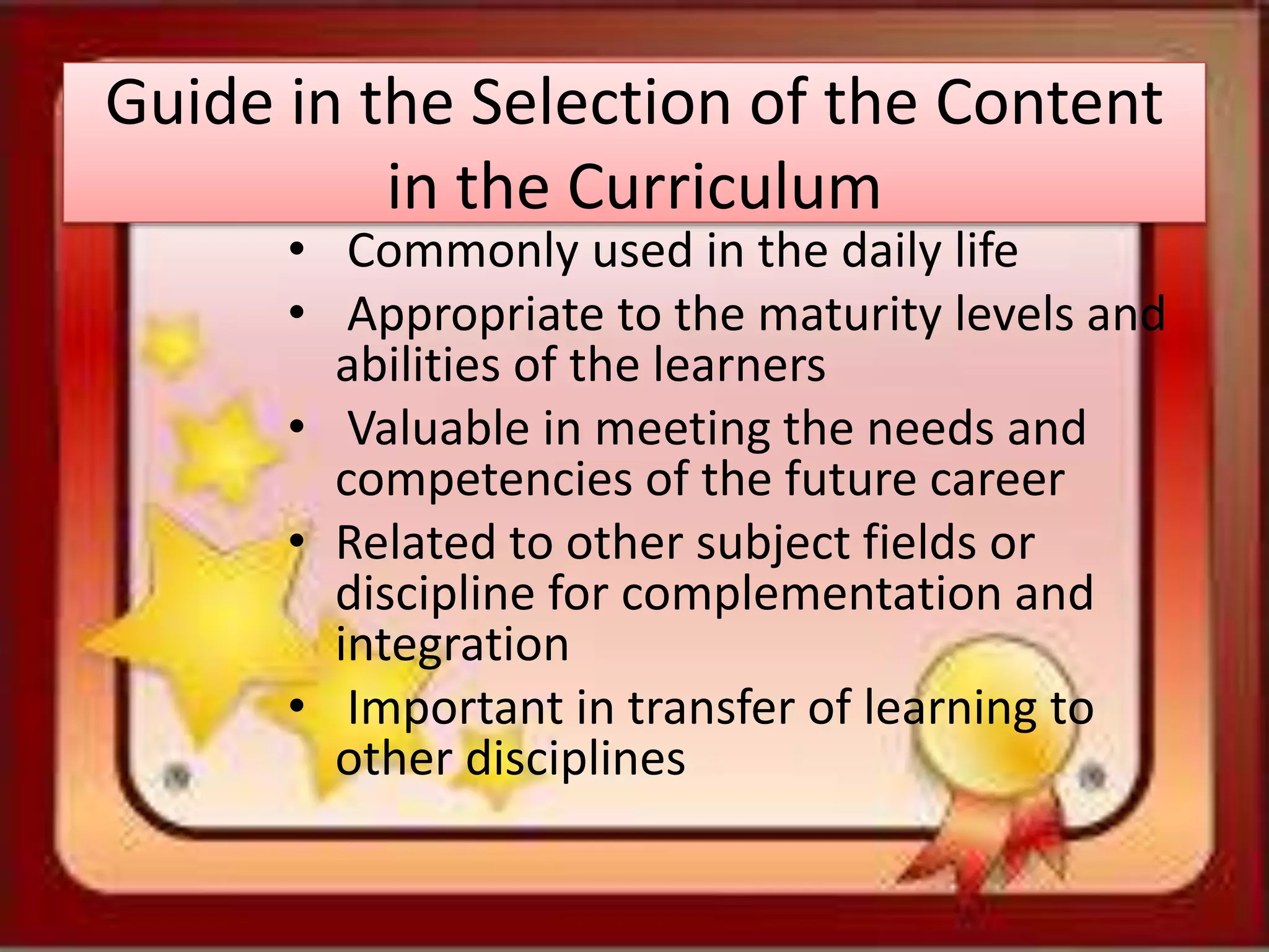 Approaches to School Curriculum | PPTX