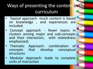 Approaches to School Curriculum | PPTX