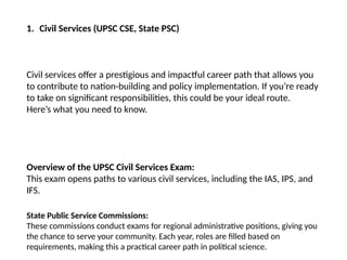 career option in political Science afterXII | PPTX