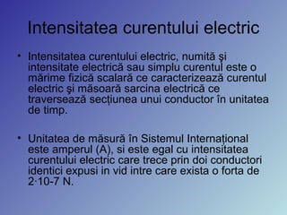 Curentul electric | PPT