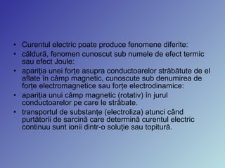Curentul electric | PPT