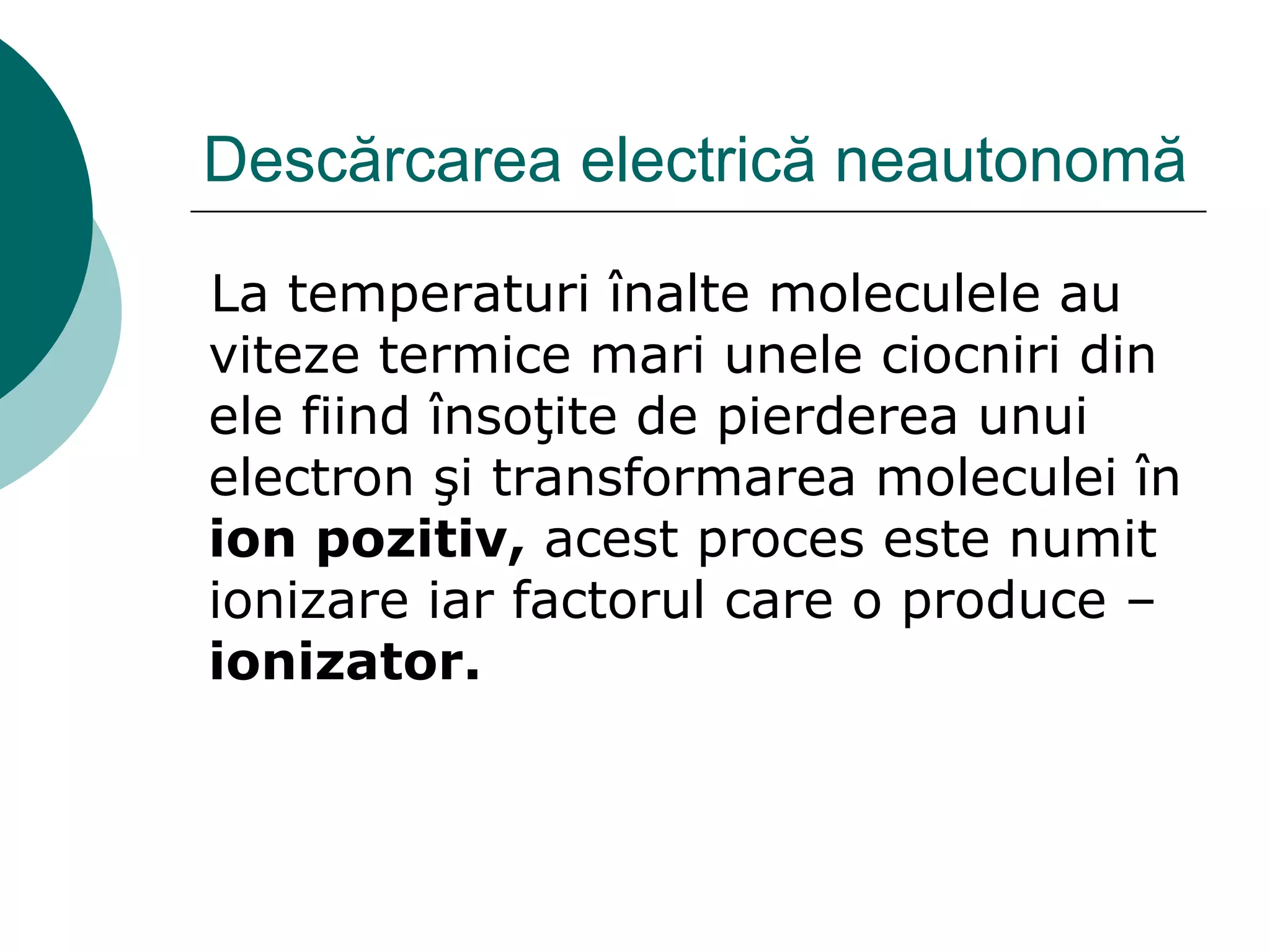 Curentul electric in gaze | PPT