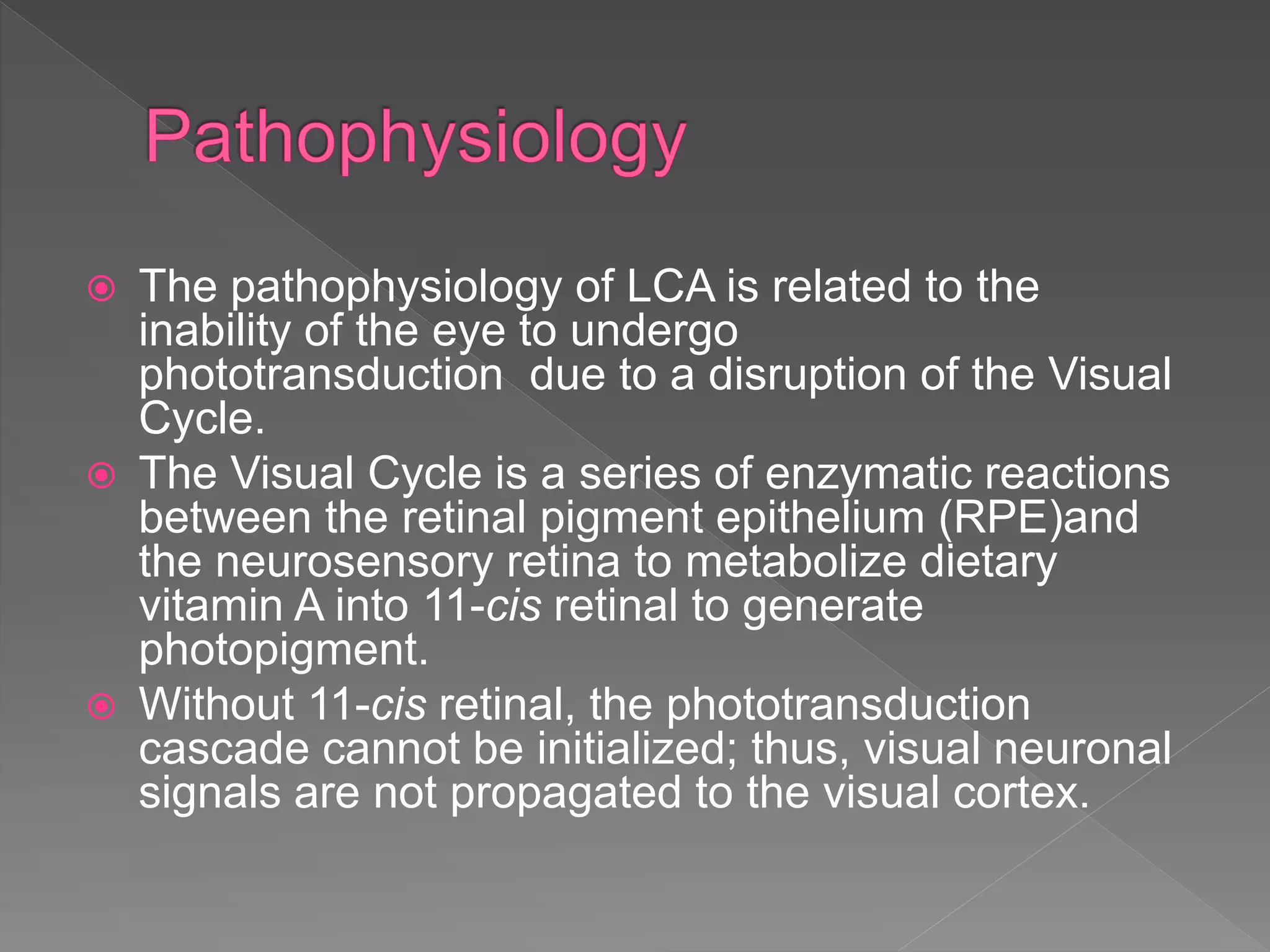 Cure of leber congenital amaurosis | PPTX