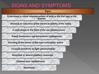 Cure of leber congenital amaurosis | PPTX
