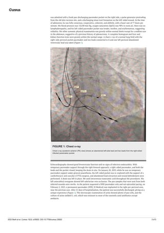 Pacemaker Pocket Infection After Splenectomy | PDF