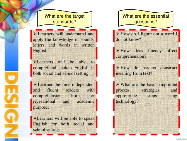 Sample Curriculum Design for Elem. Grade 1 English Sample Curriculum Design for Elem. Grade 1 English