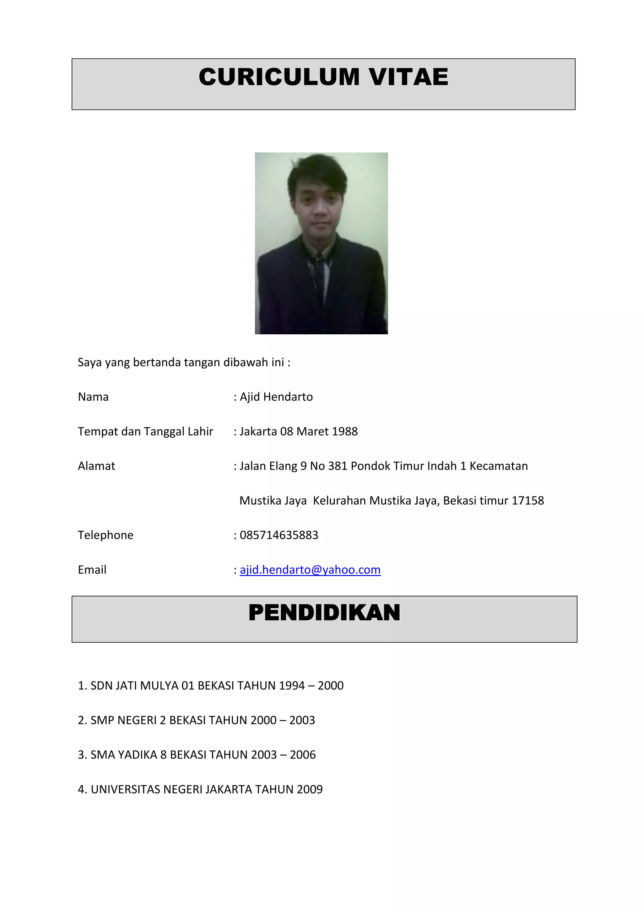 Curiculum vitae | DOCX