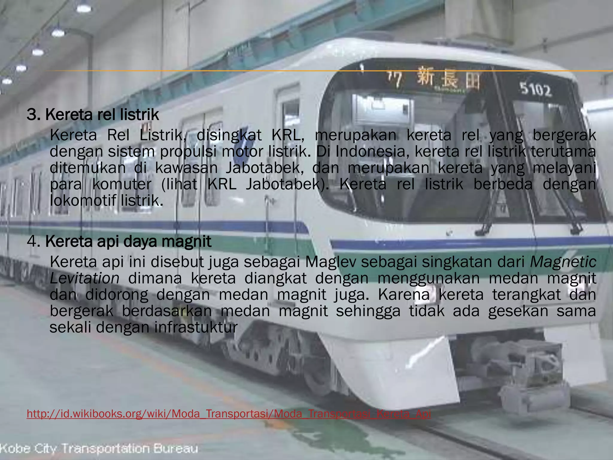 MODA TRANSPORTASI KERETA API | PPTX