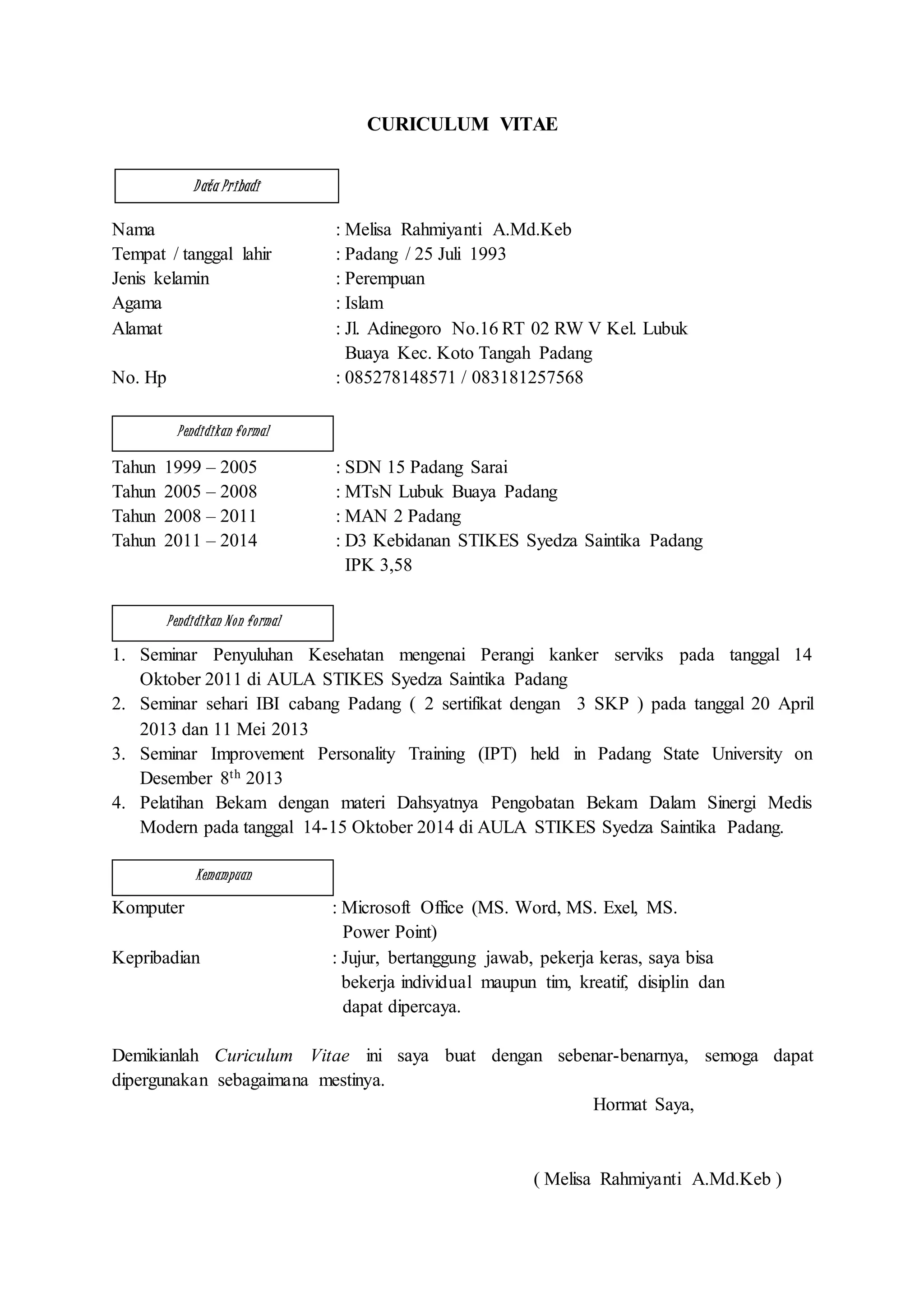 Curiculum vitae | PDF