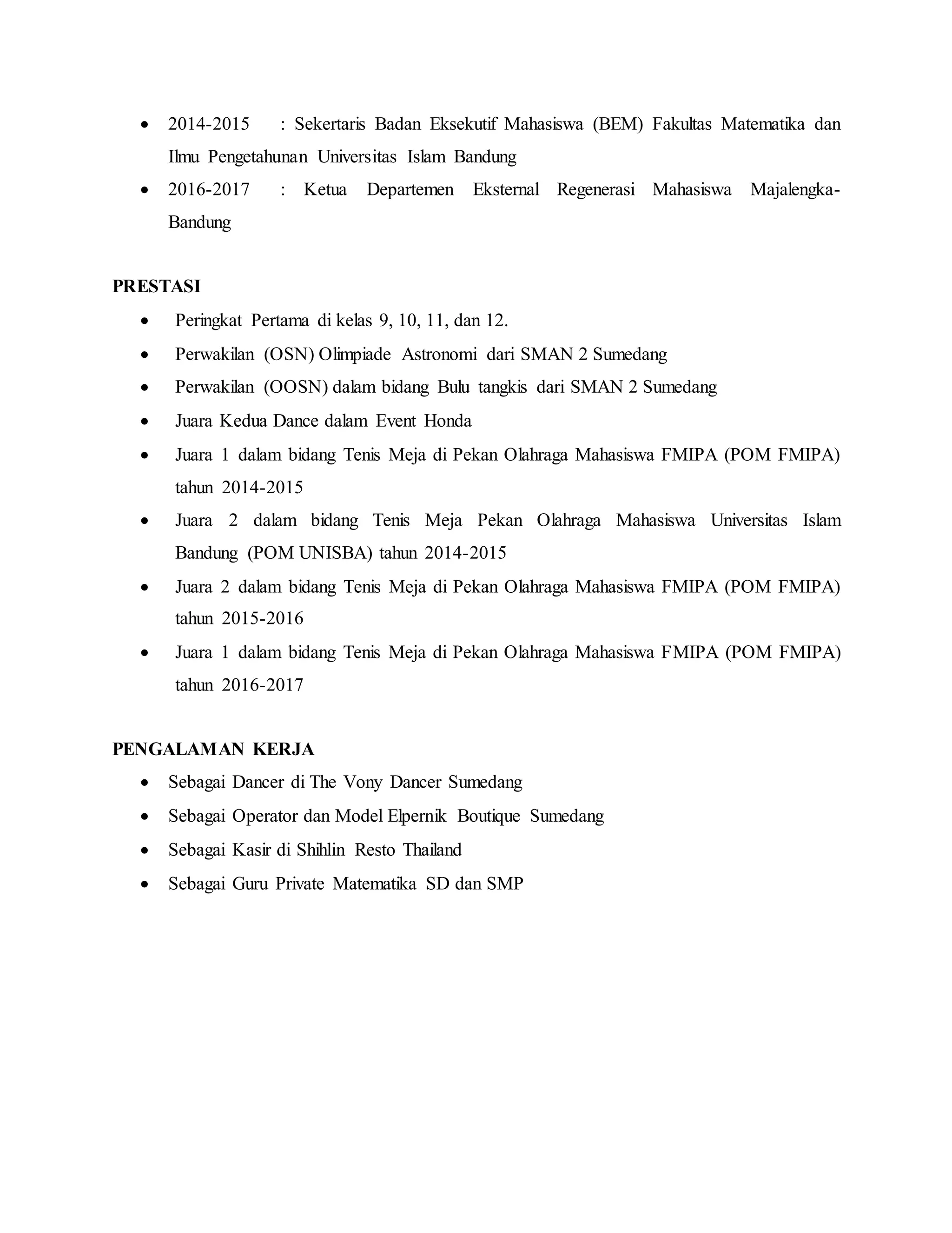 Curiculum vitae | PDF