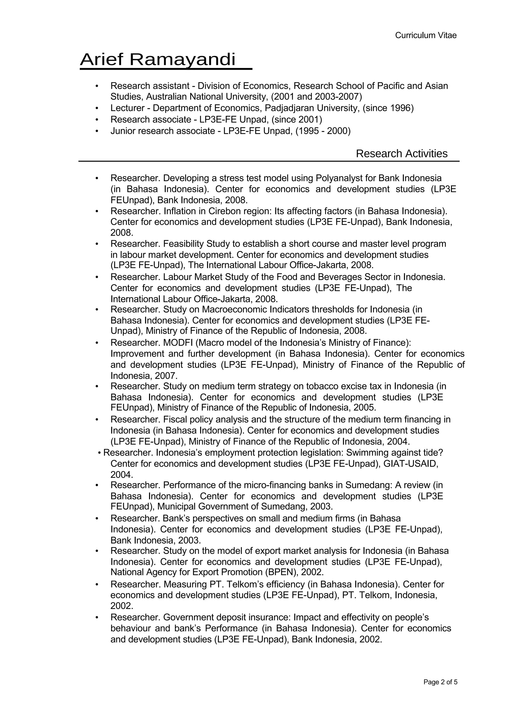 Curiculum vitae yandi | PDF