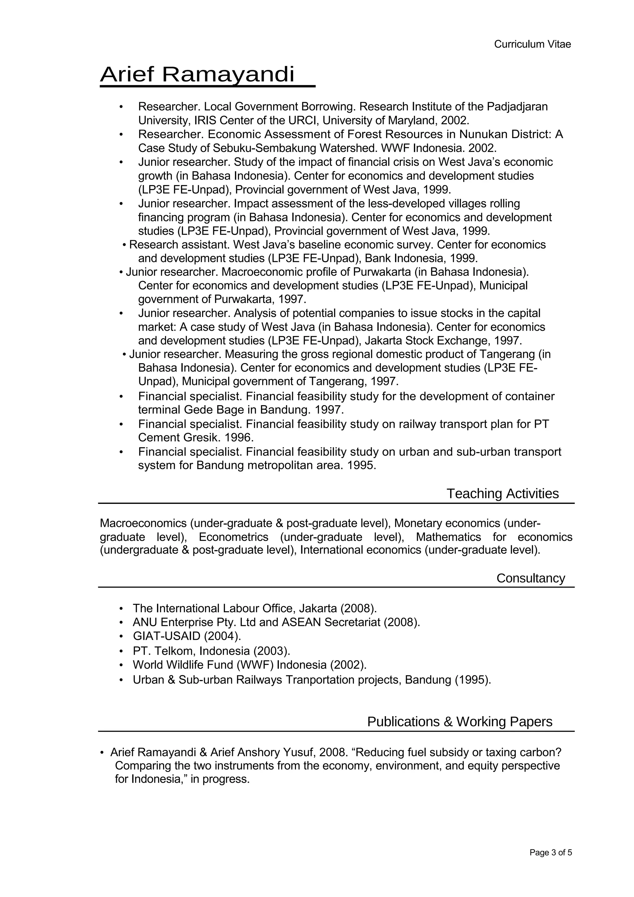 Curiculum vitae yandi | PDF