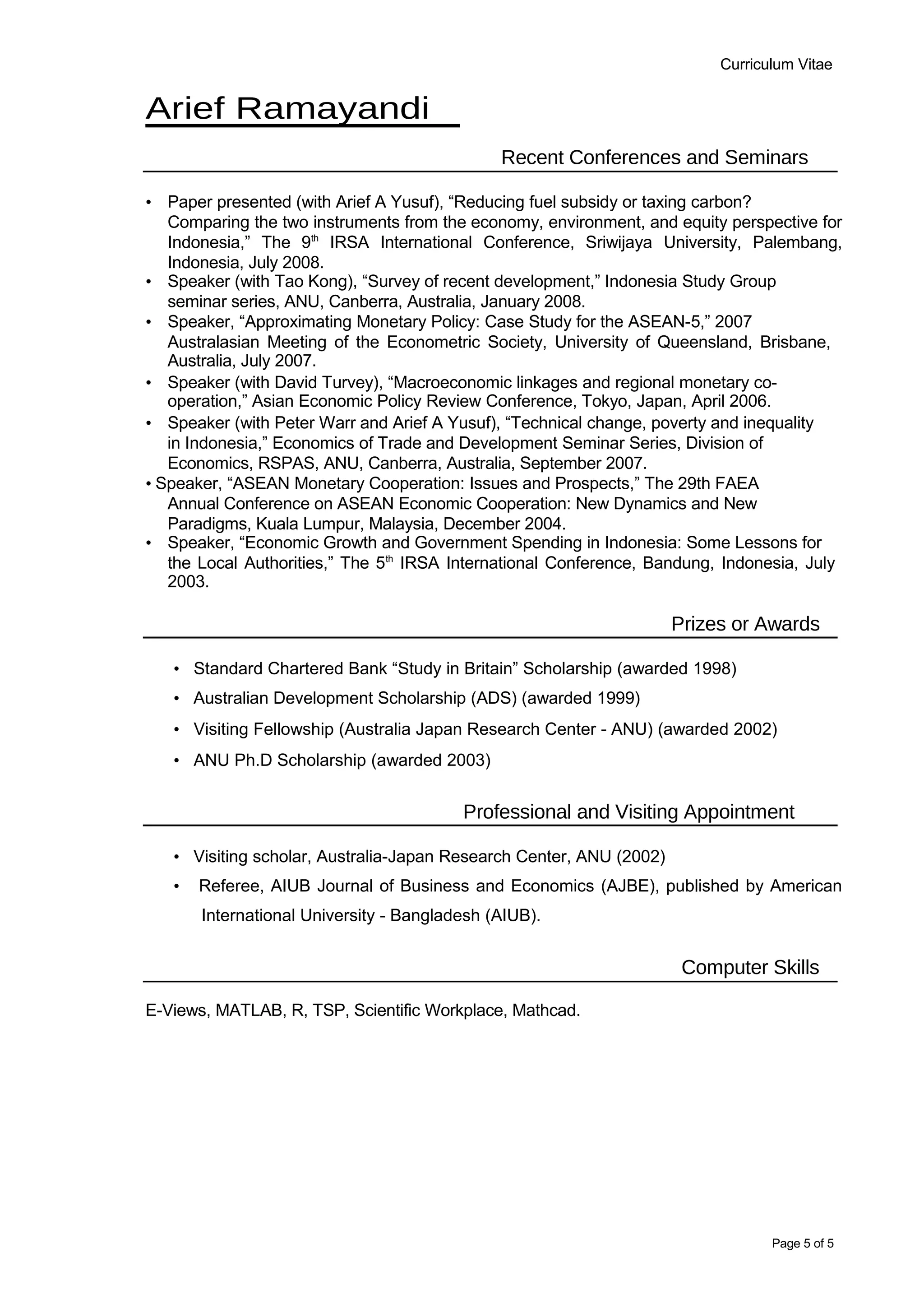 Curiculum vitae yandi | PDF