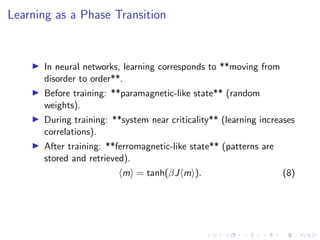 Spin Glass Models of Neural Networks: The Curie-Weiss Model from ...