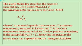 Curie temperature of ferrites | PPTX