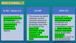 Various curing process and its requirement | PPTX