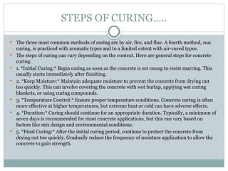 CURING AND ITS TESTS.pptx 8eiiejdjdhdhhdhd | PPT