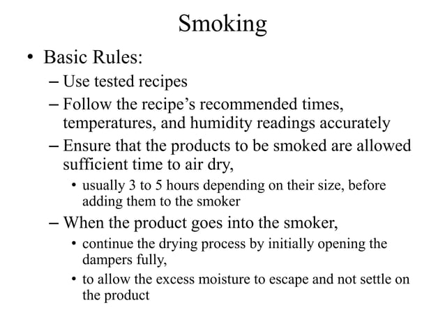 Curing and Smoking | PPTX | Chemistry | Science