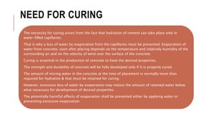 Curing method, Curing Compound classification as per ASTM C-309 | PPTX