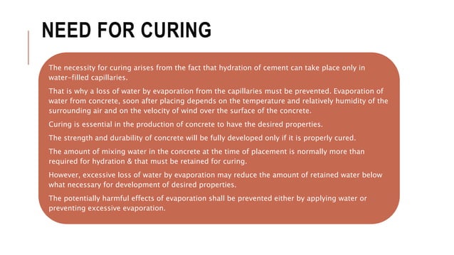 Curing method, Curing Compound classification as per ASTM C-309 | PPTX ...